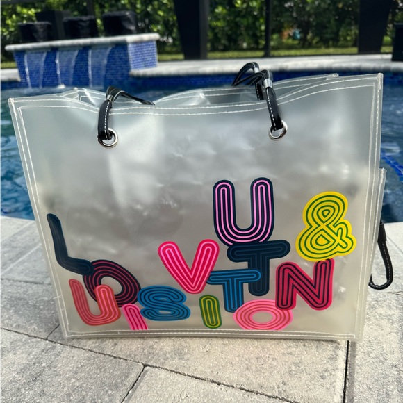 Louis Vuitton | Bags | Louis Vuitton Transparent Tote Bag Nwot Pool ...